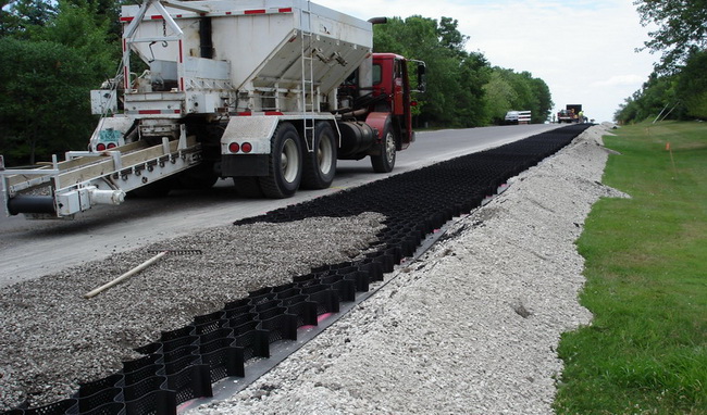 GEOWEB® – 3D Geocell Road Shoulder Stabilization