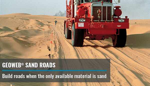 GEOWEB® Sand Roads for Oil Industry | Presto Geosystems
